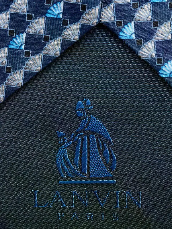 LANVIN Printed Silk Tie