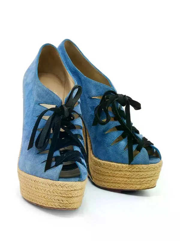 CHRISTIAN LOUBOUTIN Wedge Espadrille Sandals