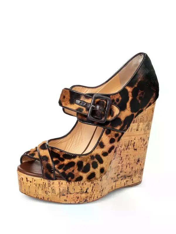 CHRISTIAN LOUBOUTIN Melides Leopard-print Wedge Sandals