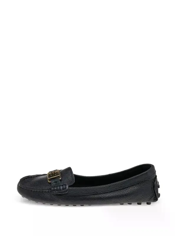 Tory Burch Logo Plaque Leather Loafers