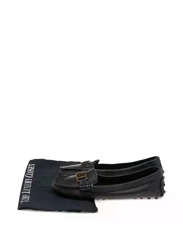 Tory Burch Logo Plaque Leather Loafers