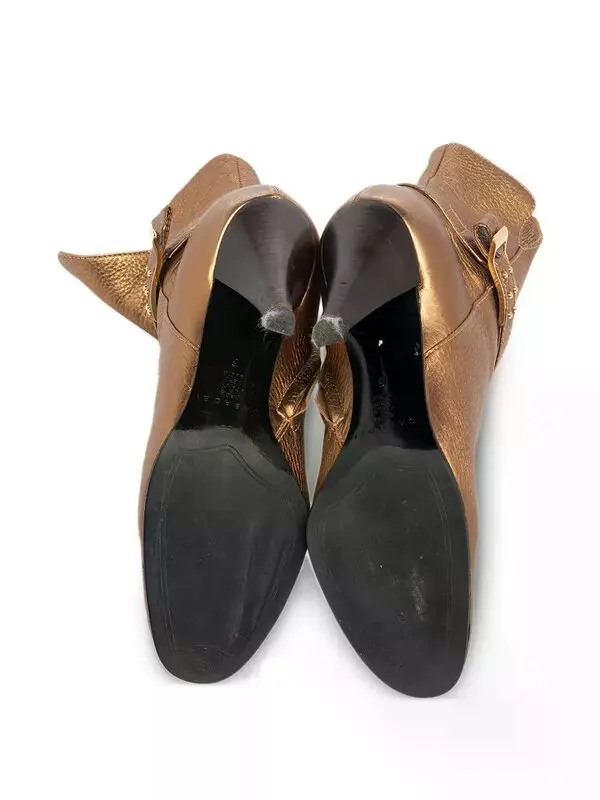 Casadei Buckled Leather Ankle Boots
