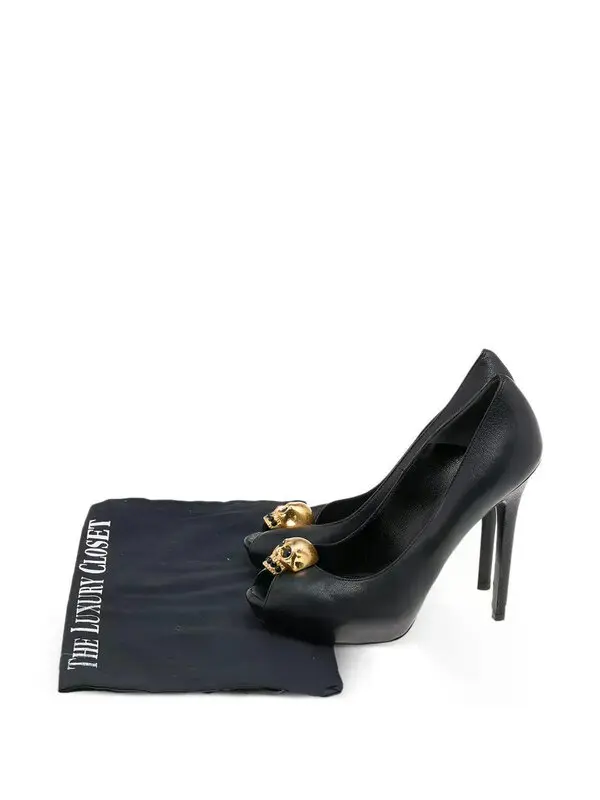 Alexander McQueen Skull Peep-toe Pumps