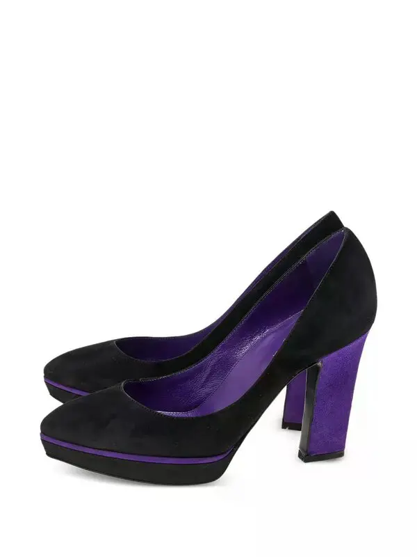 SERGIO ROSSI Suede Platform Pumps