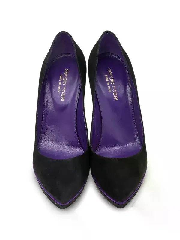 SERGIO ROSSI Suede Platform Pumps