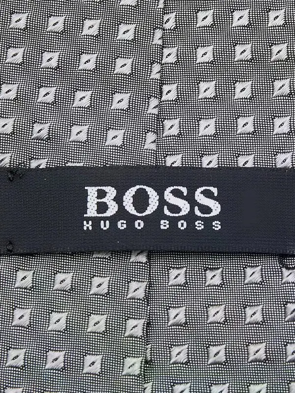 BOSS Square Patterned Jacquard Tie