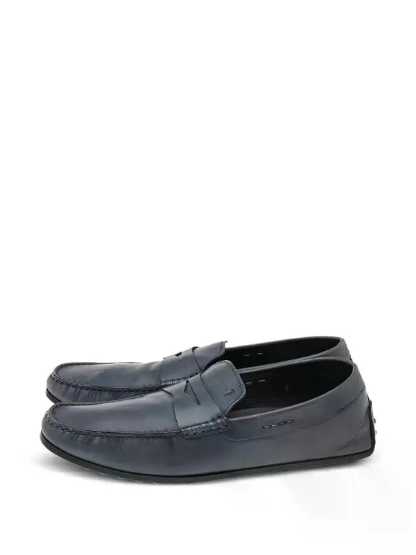 TOD'S Leather Penny Strap Loafers