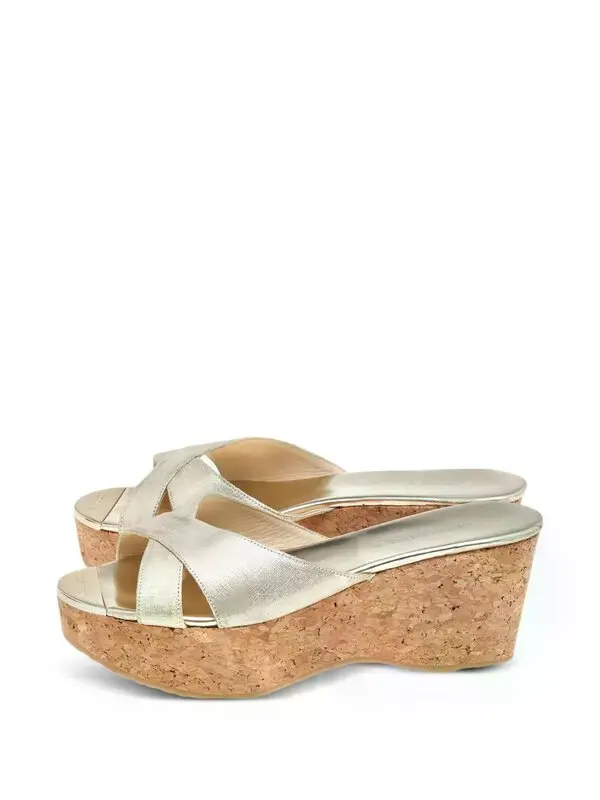 JIMMY CHOO Prima Cork Wedge Sandals