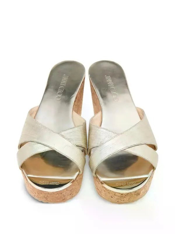 JIMMY CHOO Prima Cork Wedge Sandals