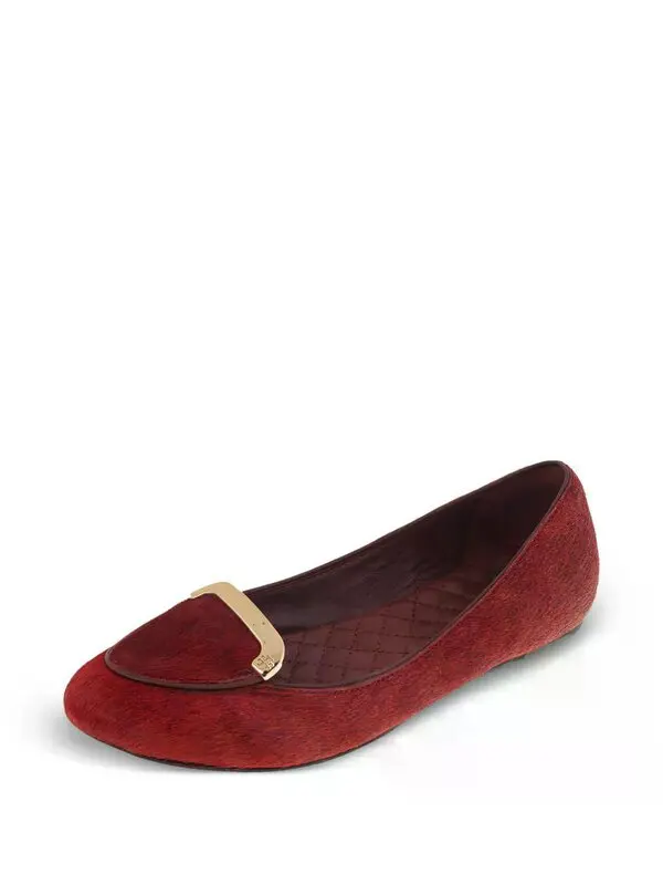 Tory Burch Calf-hair Ballet Flats - Red