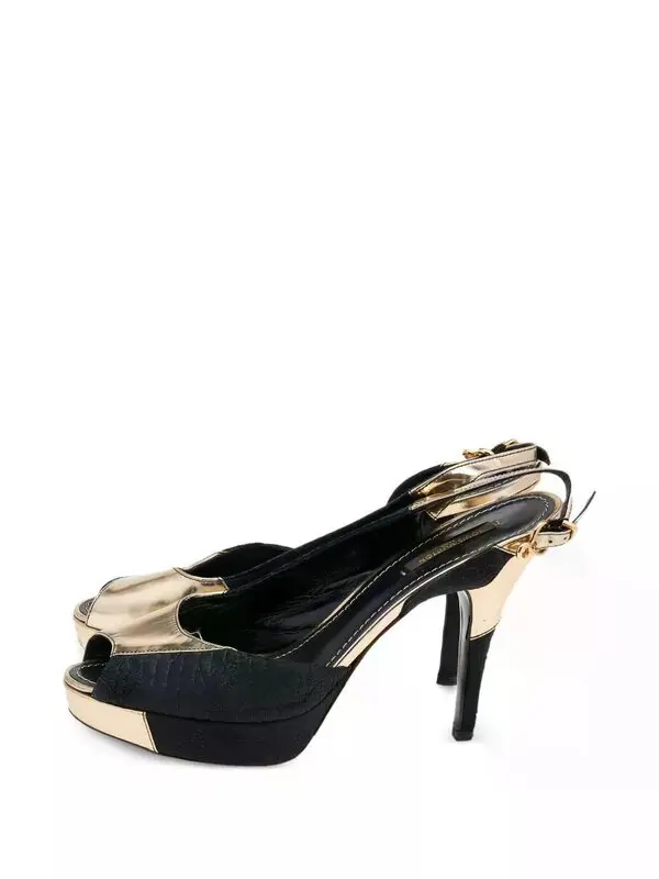 LOUIS VUITTON Motard Piccadilly Slingback Sandals