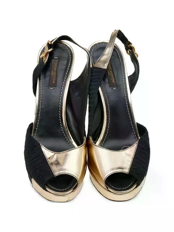 LOUIS VUITTON Motard Piccadilly Slingback Sandals