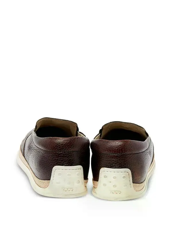 TOD'S Jute Trim Slip-on Sneakers - Brown