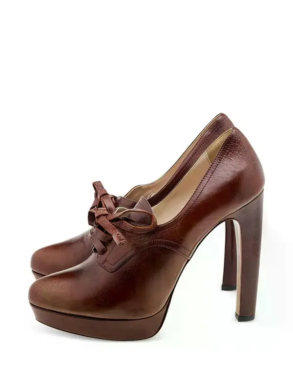 Prada Lace-up Platform Ankle Boots