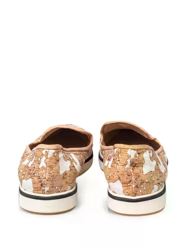 NICHOLAS KIRKWOOD Beige Patterned Fabric Pointed Toe Slip-on Sneakers