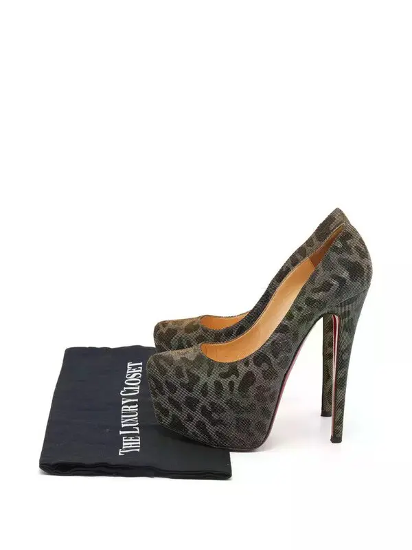 CHRISTIAN LOUBOUTIN 155mm Daffodile Platform Heeled Pumps - Grey