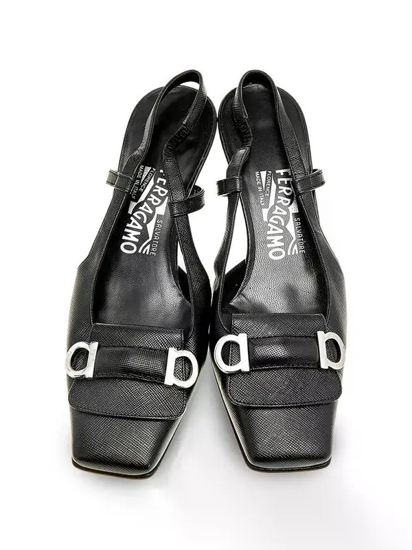 FERRAGAMO Gancini Buckle Slingback Sandals
