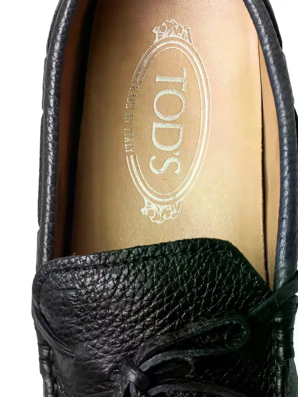 TOD'S Tie-fastening Pebbled Loafers