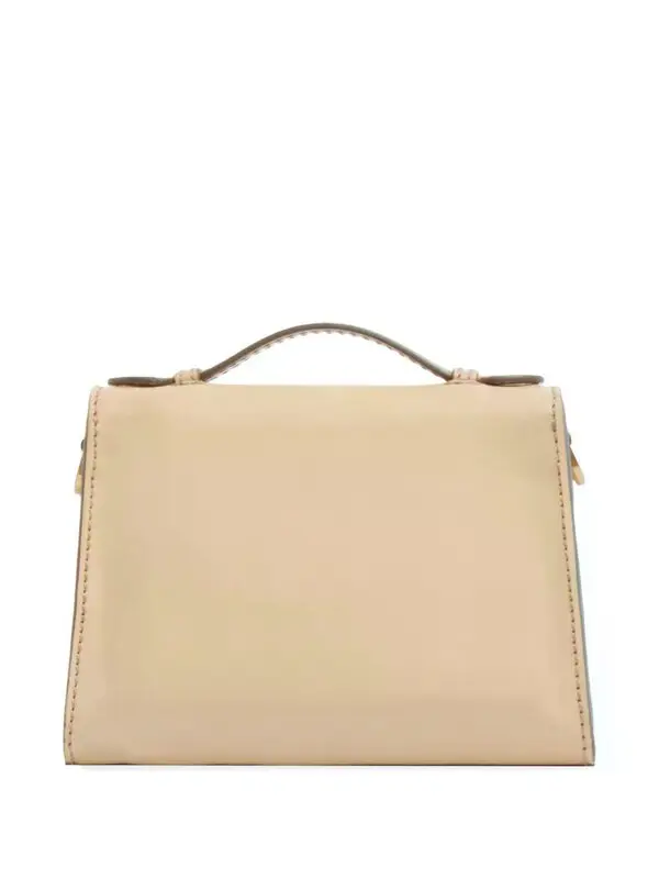 THE BRIDGE Leather Twist-lock Tote Bag - Neutrals