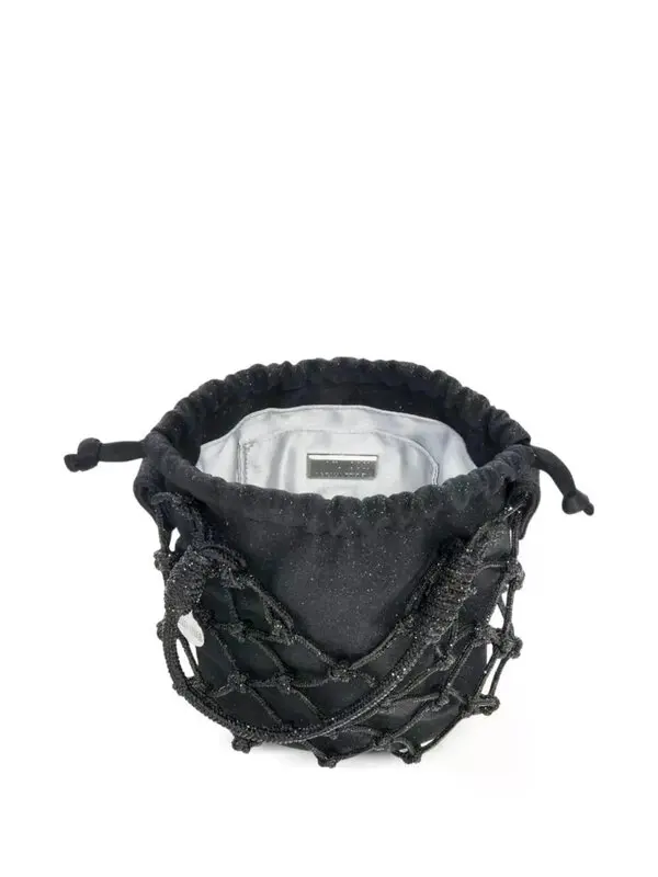 Judith Leiber Crystal Embellished Netted Bucket Bag