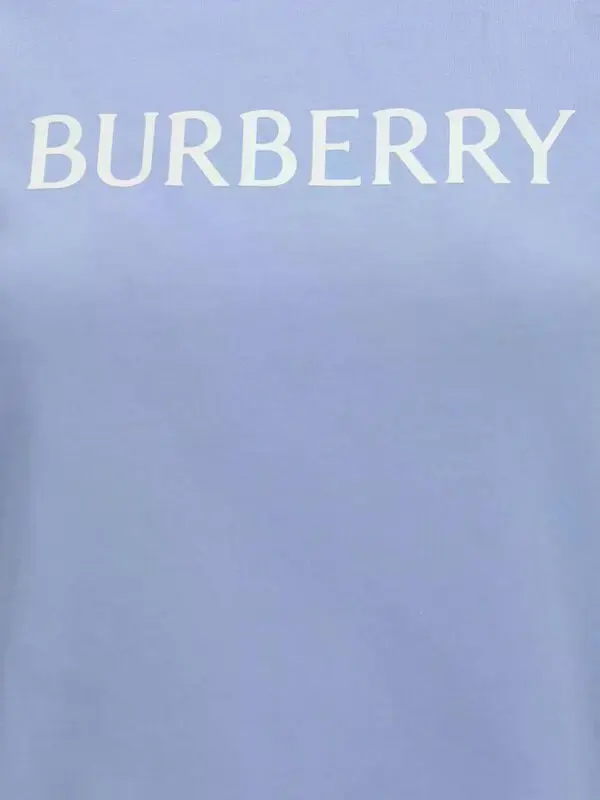 Burberry Logo Cotton T-shirt - Blue
