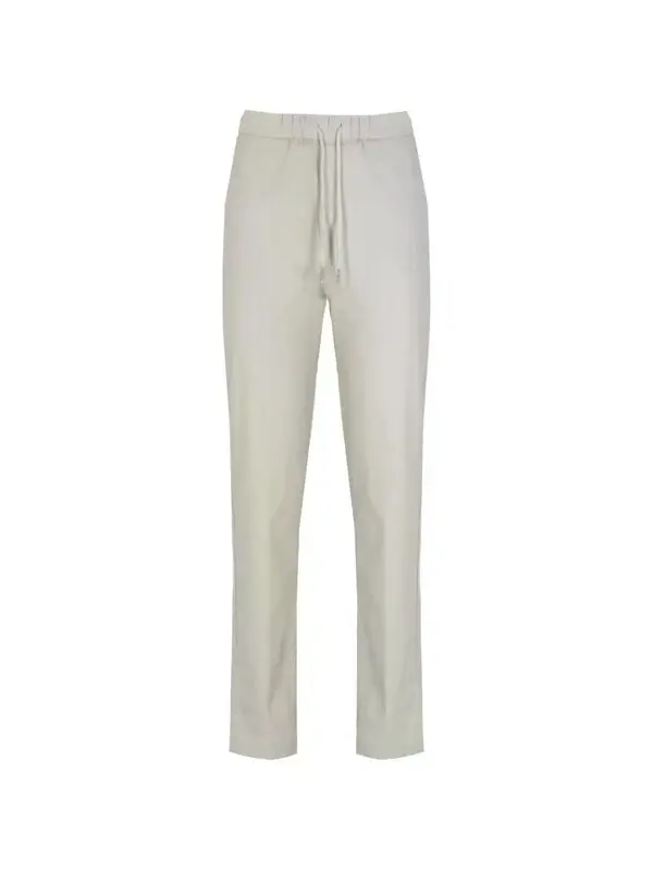 PANICALE Linen Blend Drawstring Waist Trousers
