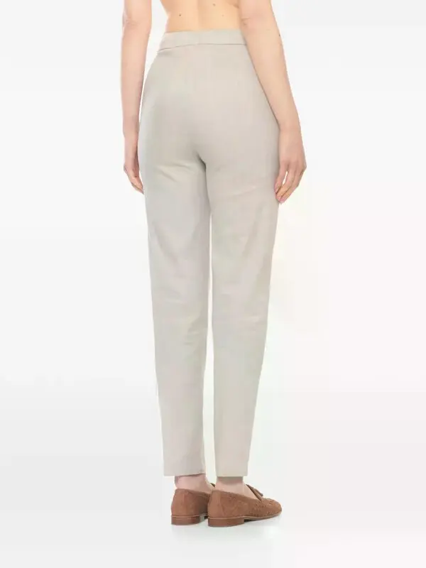 PANICALE Linen Blend Drawstring Waist Trousers