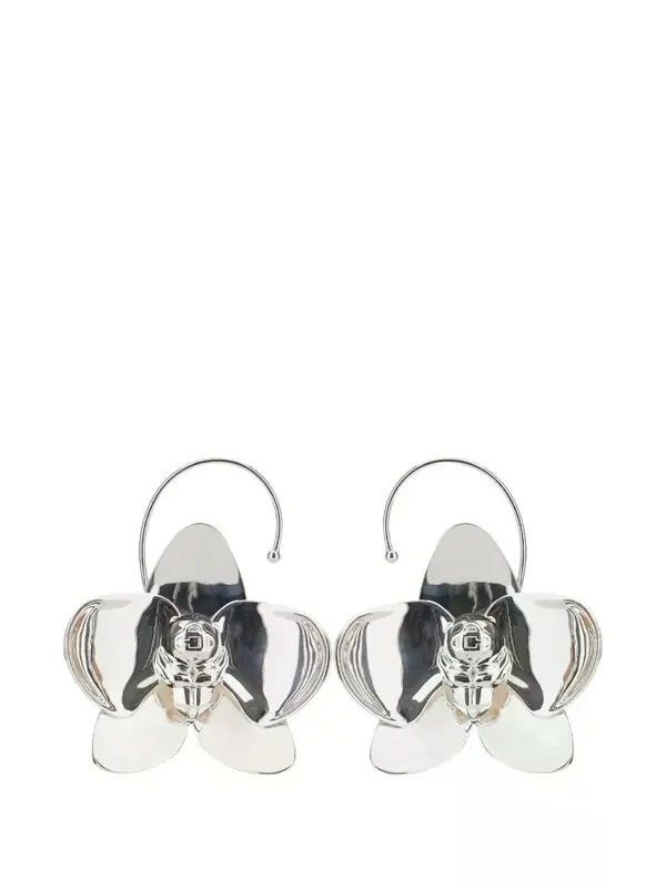 Casablanca Orchid Ear Cuffs - Silver