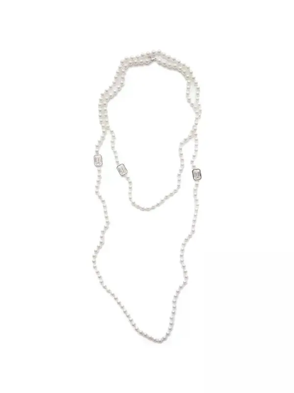 IZABEL DISPLAY Mega Pearl Cubic-zirconia Necklace - Silver