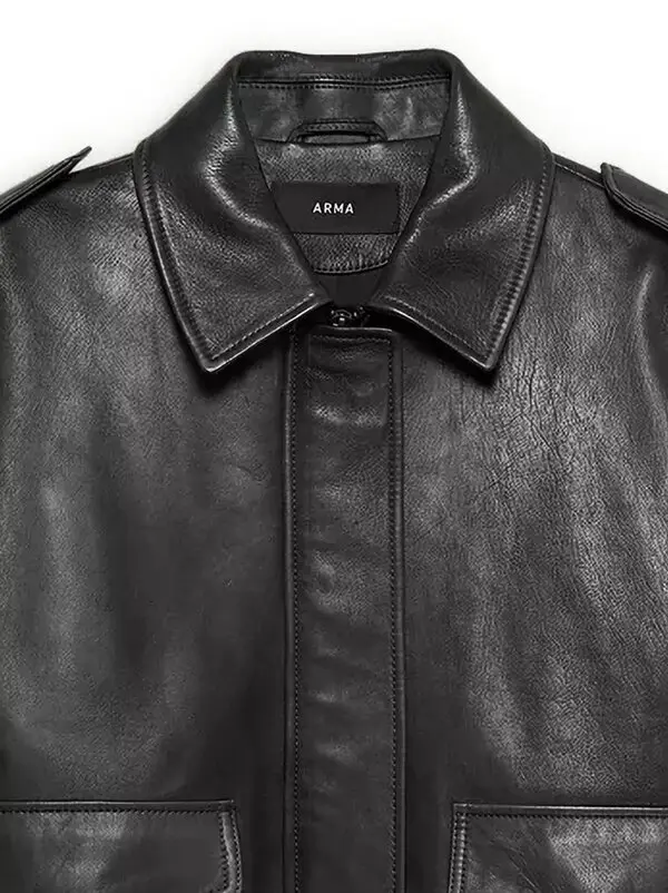 ARMA Astra Lambskin Leather Jacket - Black