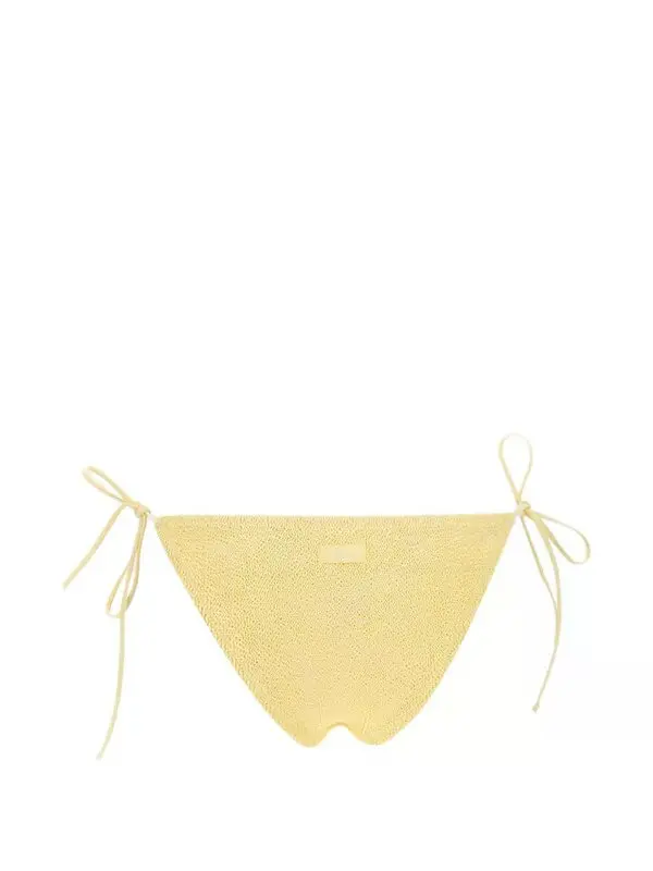 MC2 SAINT BARTH Crinkle Fabric Bikini Bottoms - Yellow
