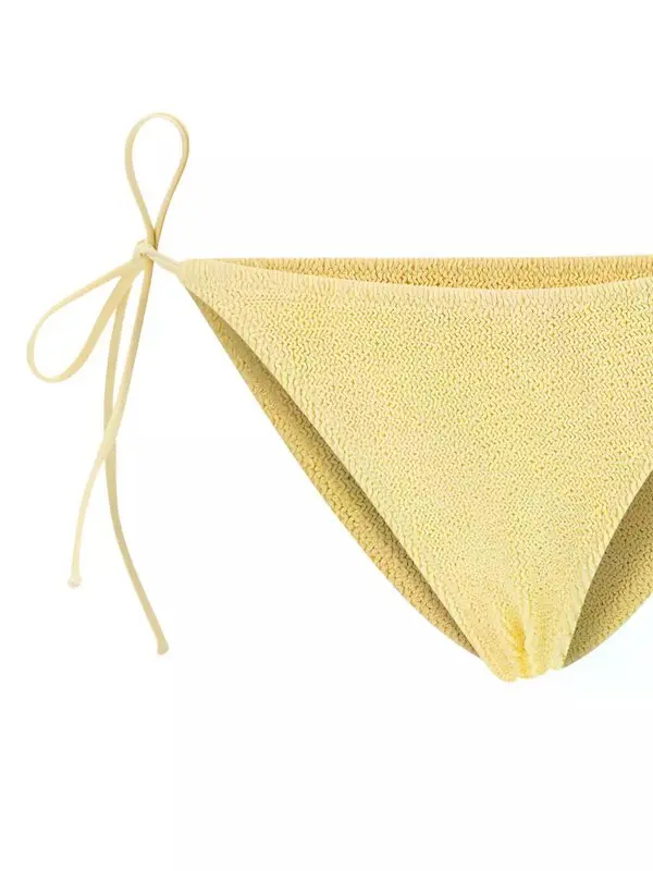 MC2 SAINT BARTH Crinkle Fabric Bikini Bottoms - Yellow
