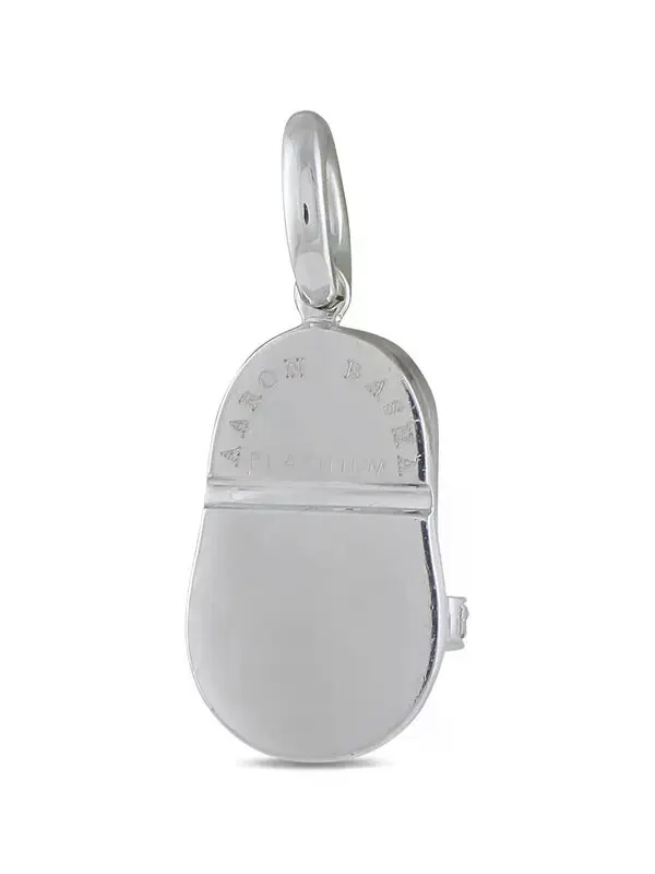 AARON BASHA 18k White Gold Diamond Shoe Pendant - Silver