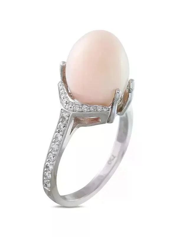 LB EXCLUSIVE Conch Pearl And Diamond Ring - Silver