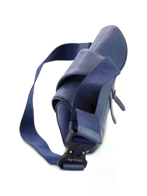 Dior Saddle Leather Crossbody Bag - Blue
