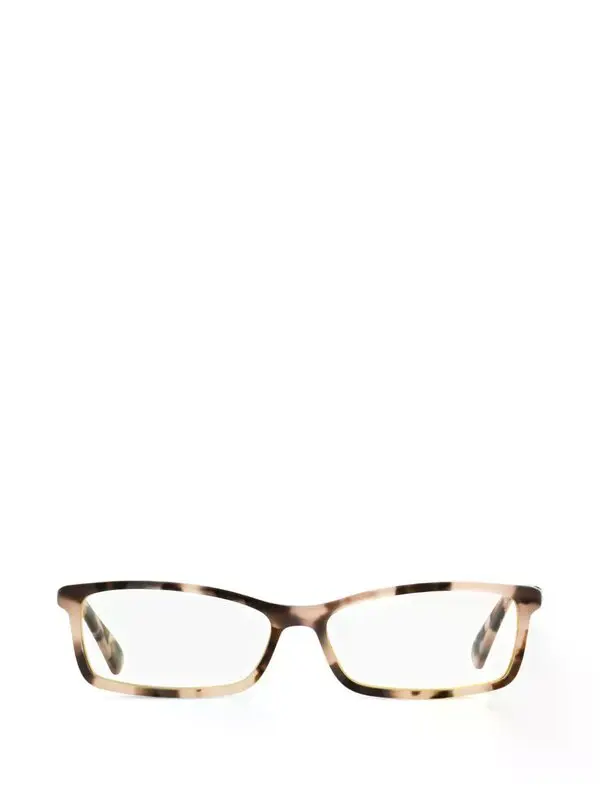 JIMMY CHOO Crystal-embellished Rectangle-frame Glasses - Neutrals