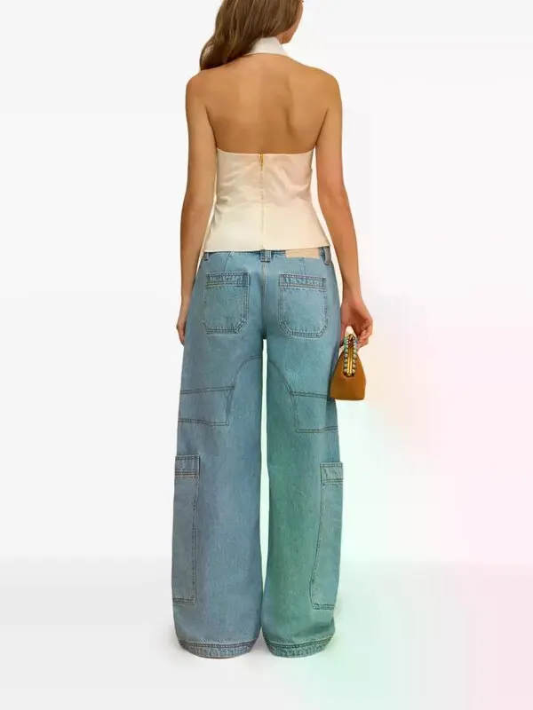 Cult Gaia Elorae Cut-out Halterneck Top - Neutrals