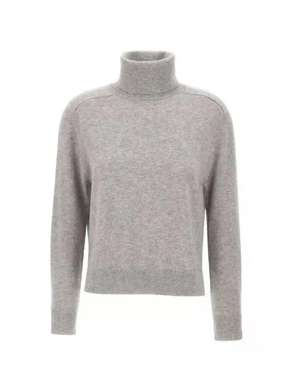 SWEET CASHMERE Ribbed Turtleneck Cashmere Sweater