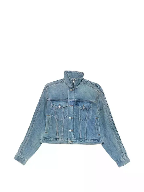 Alexander Wang Logo Lettering Denim Jacket