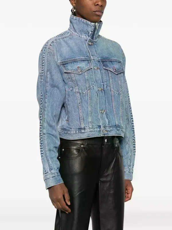 Alexander Wang Logo Lettering Denim Jacket