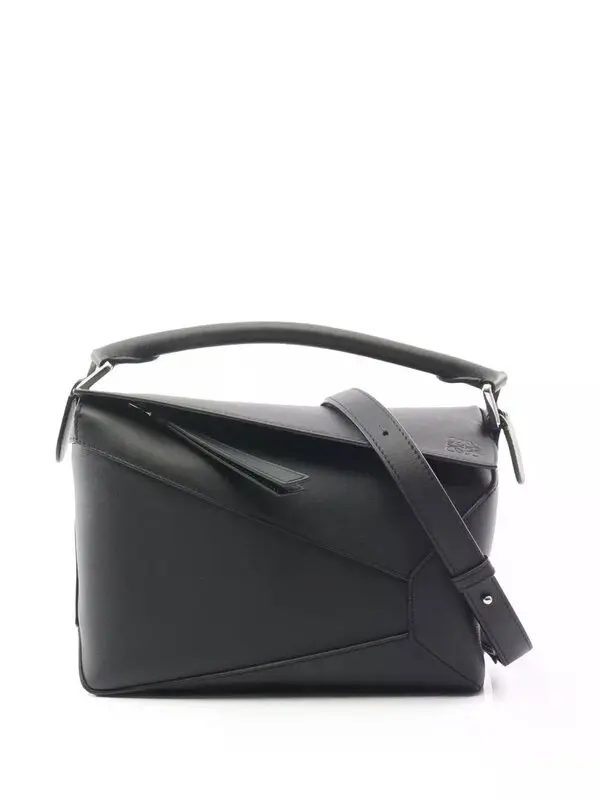 Loewe Small Leather Puzzle Bag - Black