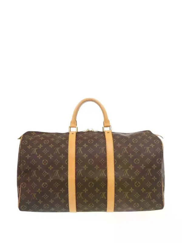 LOUIS VUITTON Monogram Keepall 50 Travel Bag - Brown