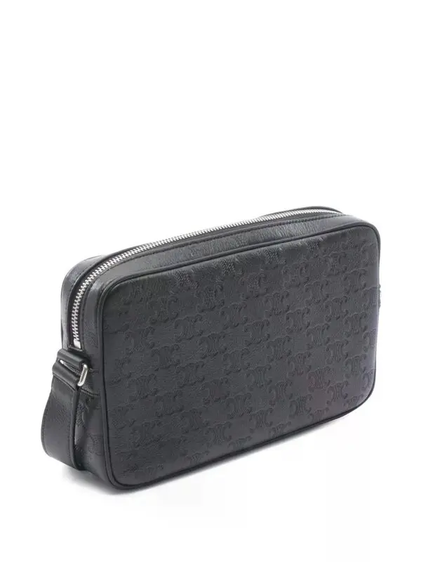 Celine Medium Triomphe Embossed Leather Messenger Bag