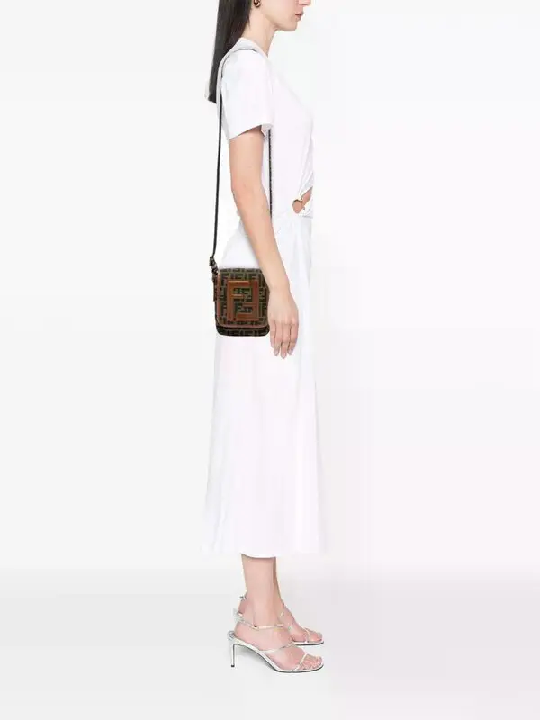 Fendi Mini Ff Zucca Canvas Crossbody Bag
