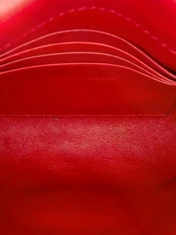 Burberry Embossed Grain Check Leather Langley Crossbody Bag