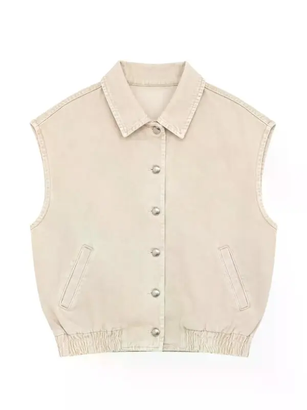 ICON DENIM LOS ANGELES Ines Elasticated-hem Denim Jacket