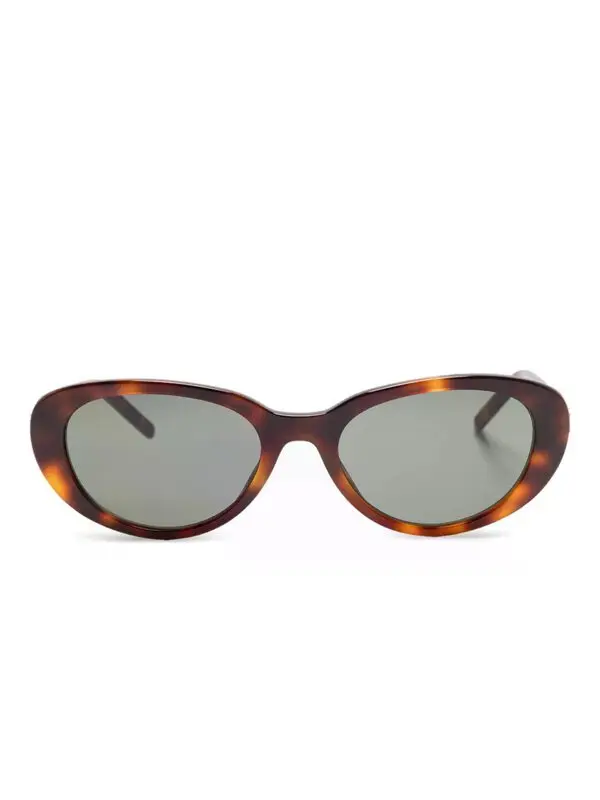 Saint Laurent Oval-frame Sunglasses - Brown