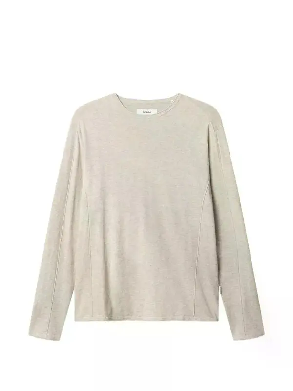 GABBA Sand Melange Crew Neck Long Sleeve Sweater