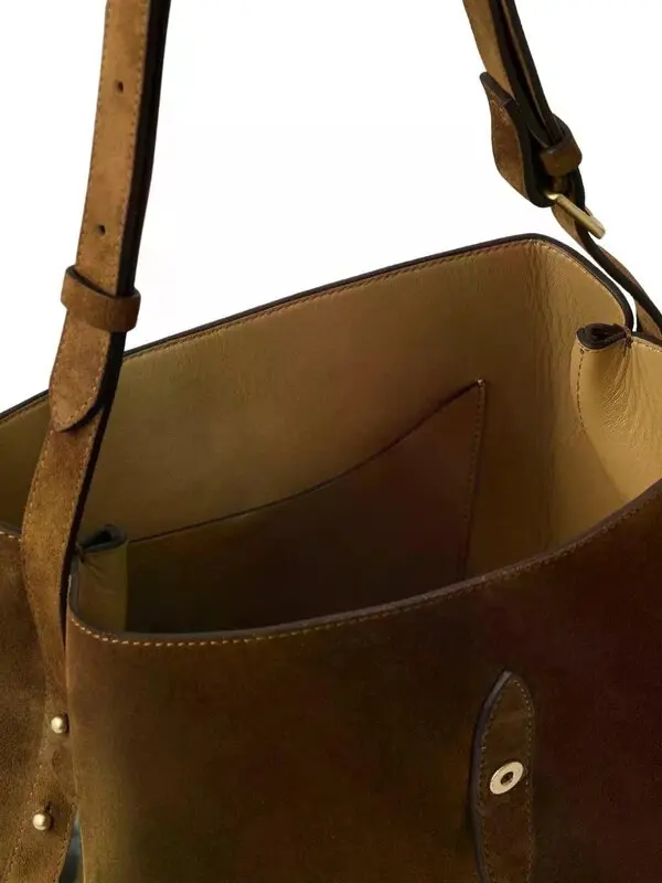 Soeur Bello Suede Shoulder Bag - Brown