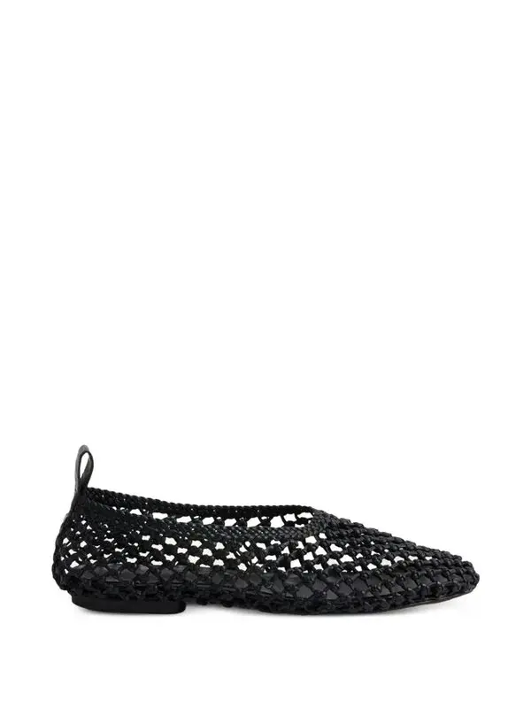 Soeur Woven Leather Ballet Flats
